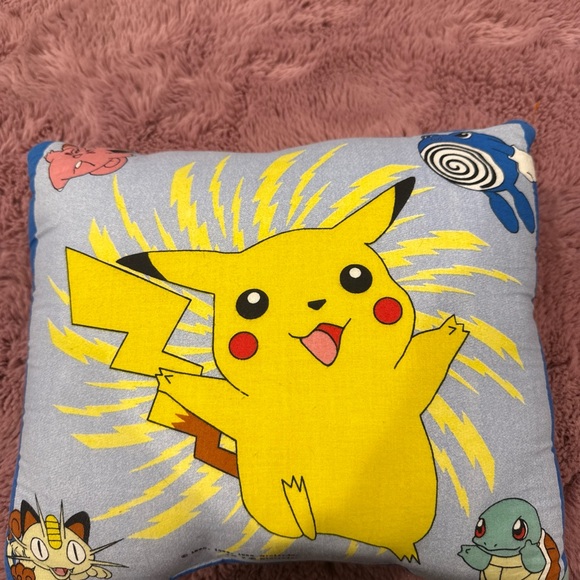 Nintendo | Accents | Rare 998 Pokmon Throw Pillow Double Sided Pikachu ...